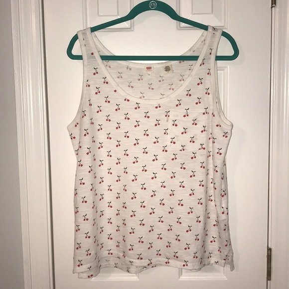 Levi's | Tops | Levis Cherry Print Tank Size L | Poshmark